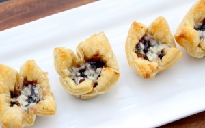 Caramelized Onion, Blackberry, Blue Cheese Puffs