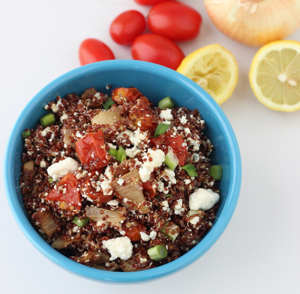 Roasted Vegetable and Blue Cheese Quinoa