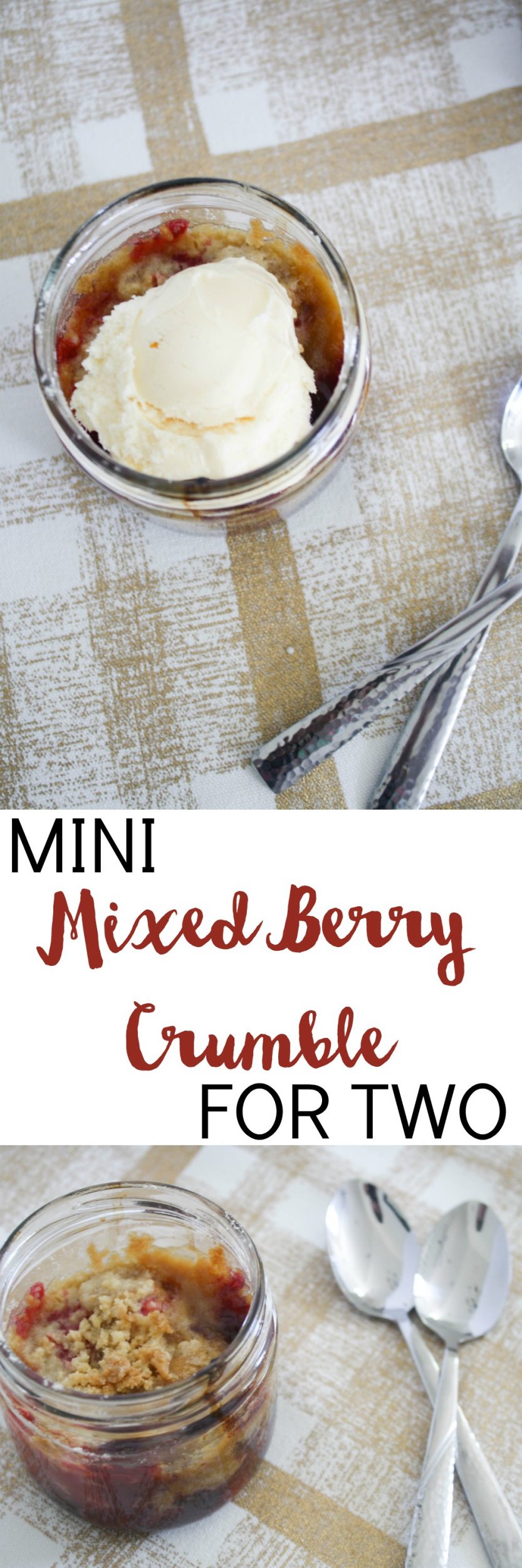 Mini Mixed Berry Crumble for Two